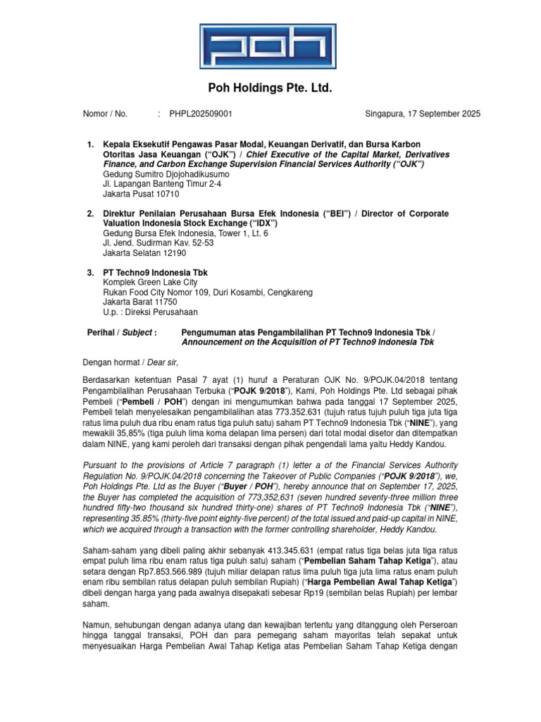 F-31950601-0 NINE Laporan Informasi Dan Fakta Material 31950601 Lamp1 | PDF