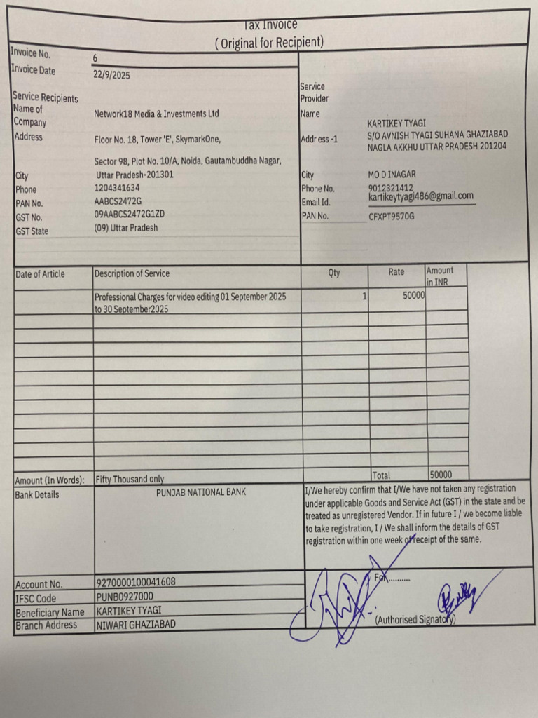 Invoice September | PDF