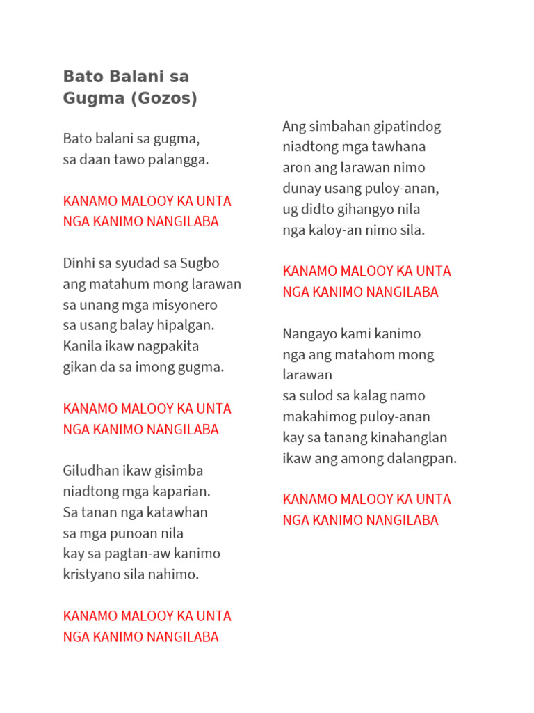 Bato Balani Sa Gugma | PDF