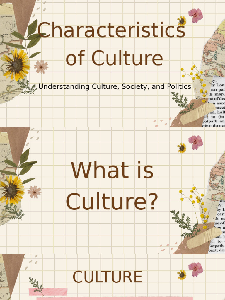 Key Characteristics of Culture Explained | PDF