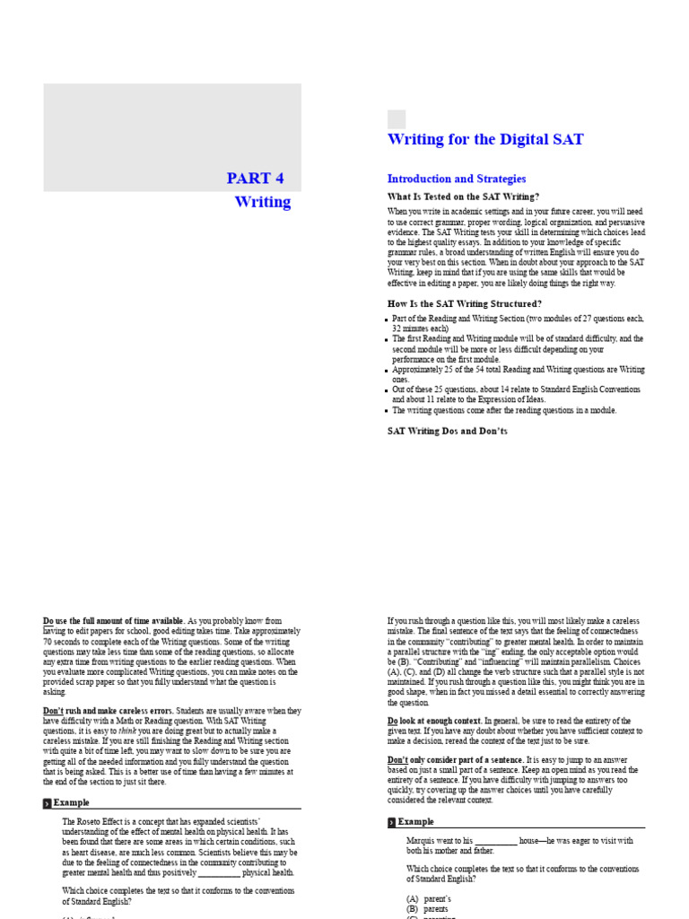 SAT Writing | PDF | Grammatical Number | Plural