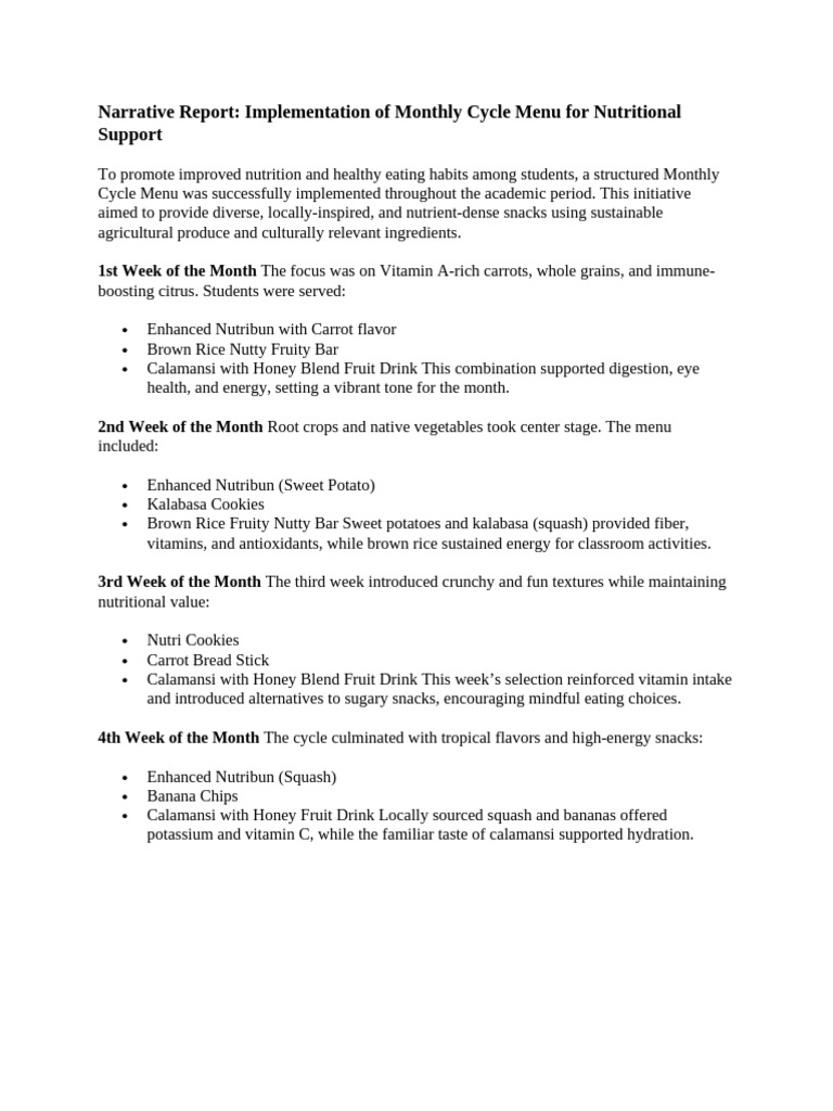 Narrative Report | PDF