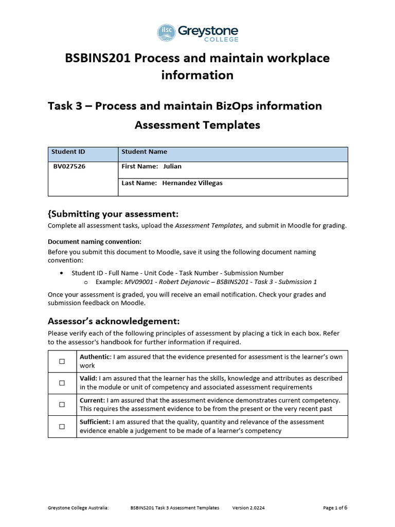 BV027526 - Julian Hernandez Villegas - BSBCMM211 - Task 3 - Submission 1 | PDF | Computing