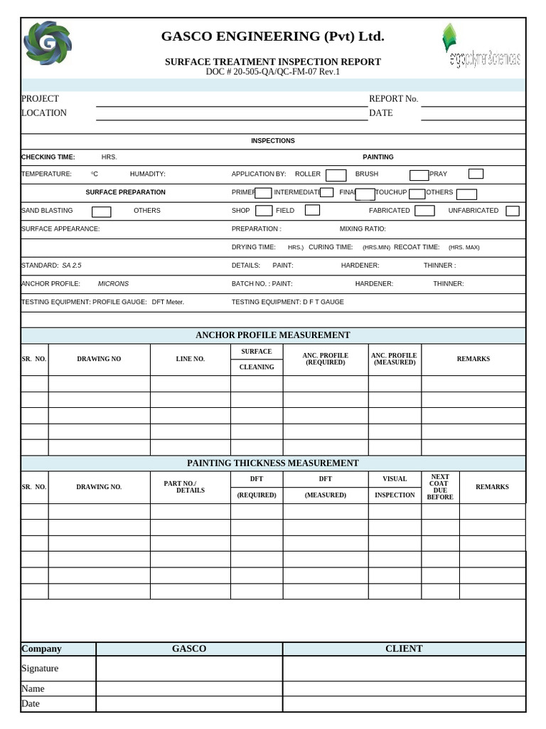 Paint Inspection Report Summary | PDF | Paint | Industrial Processes