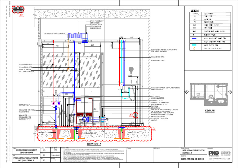 23015-PM-B02!08!002-00 - MEP Services - Elevation Details - A | PDF ...