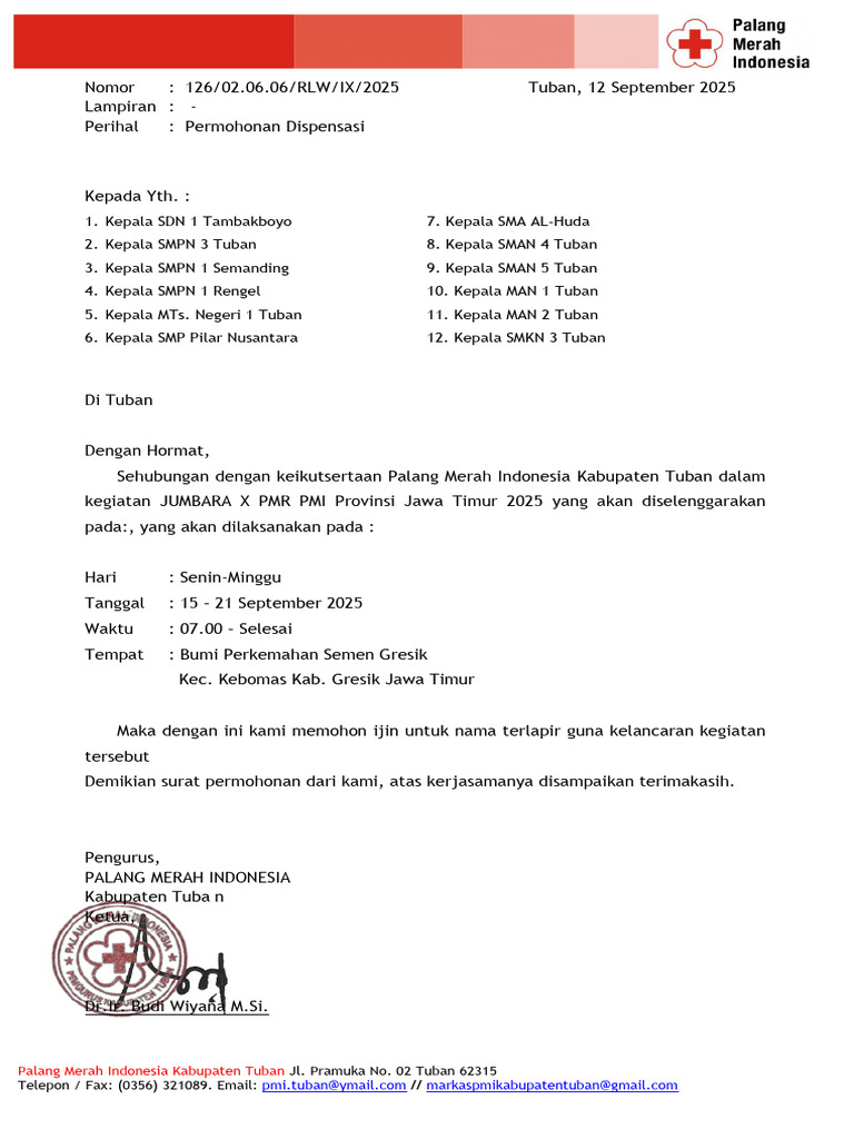 Surat Dispen 126 | PDF