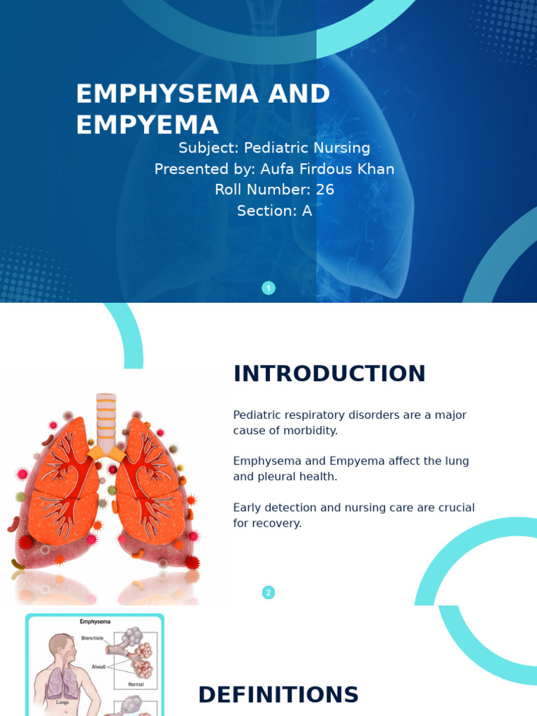 Emphysema and Empyema in Pediatrics | PDF | Chronic Obstructive ...