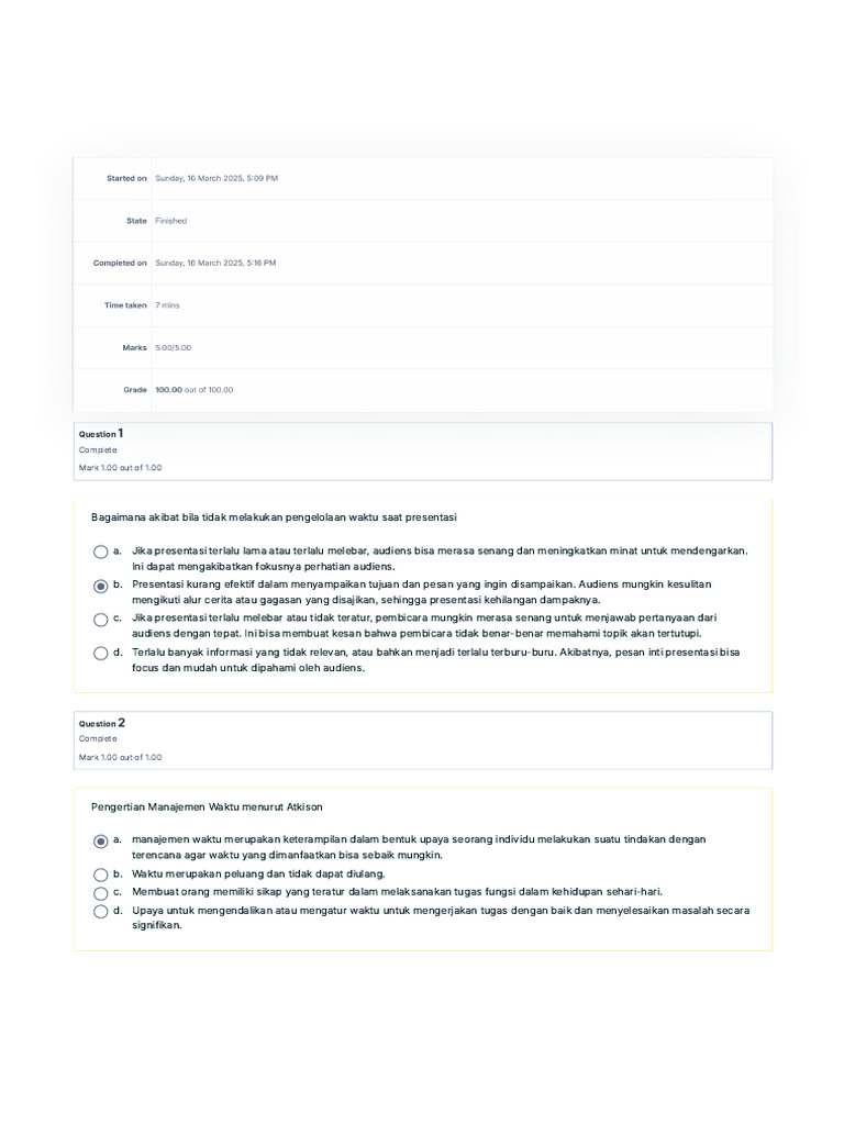 Knowledge Check 4 - Attempt Review - SMILE | PDF