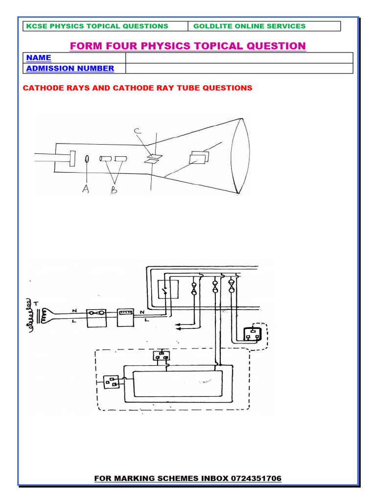 Form Four Physics Topical Question | PDF | Photoelectric Effect ...
