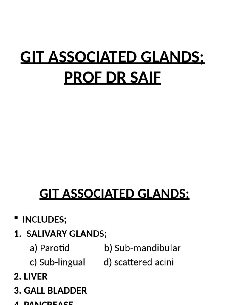 Git Associated Glands 2 | PDF | Pancreas | Liver