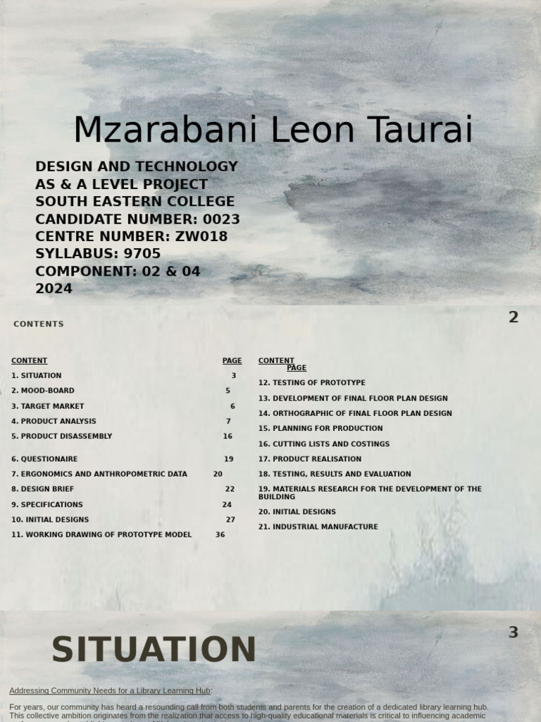 Leon Mzarabani - Design and Technology Project | PDF | Lighting | Libraries