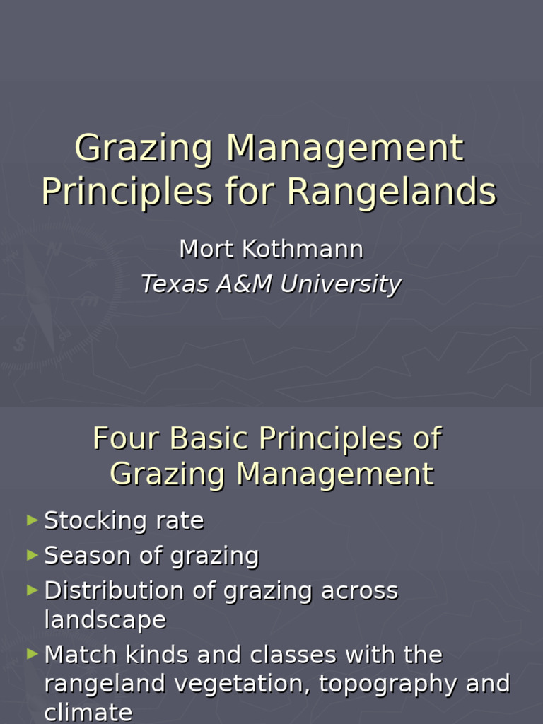 4 Grazing Management Principles For Rangelands | PDF | Grazing | Livestock