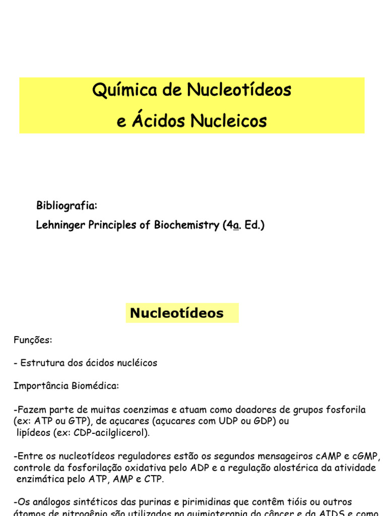 Nucleoti-Deos Acidos Nucleicos 2024 | PDF | Espiral dupla de ácido ...