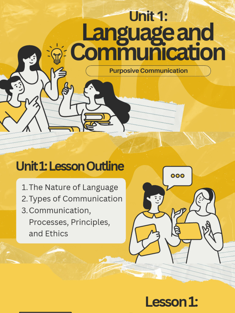 UNIT 1 Language and Communication | PDF | Communication | Behavioural Sciences