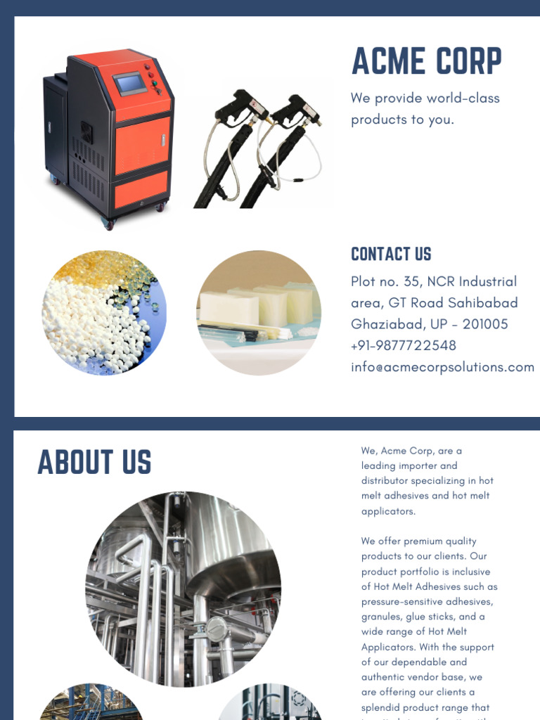 Hot Melt Machine and Adhesive Supplier 4.1 | PDF | Adhesive | Materials