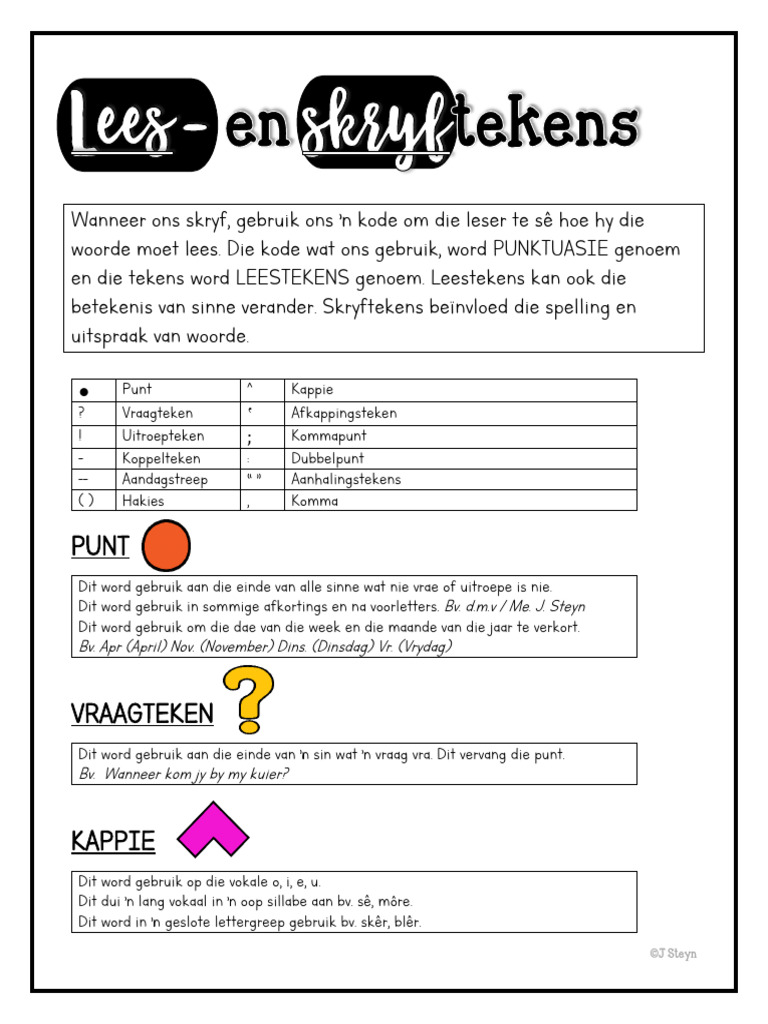 Lees en Skryftekens | PDF