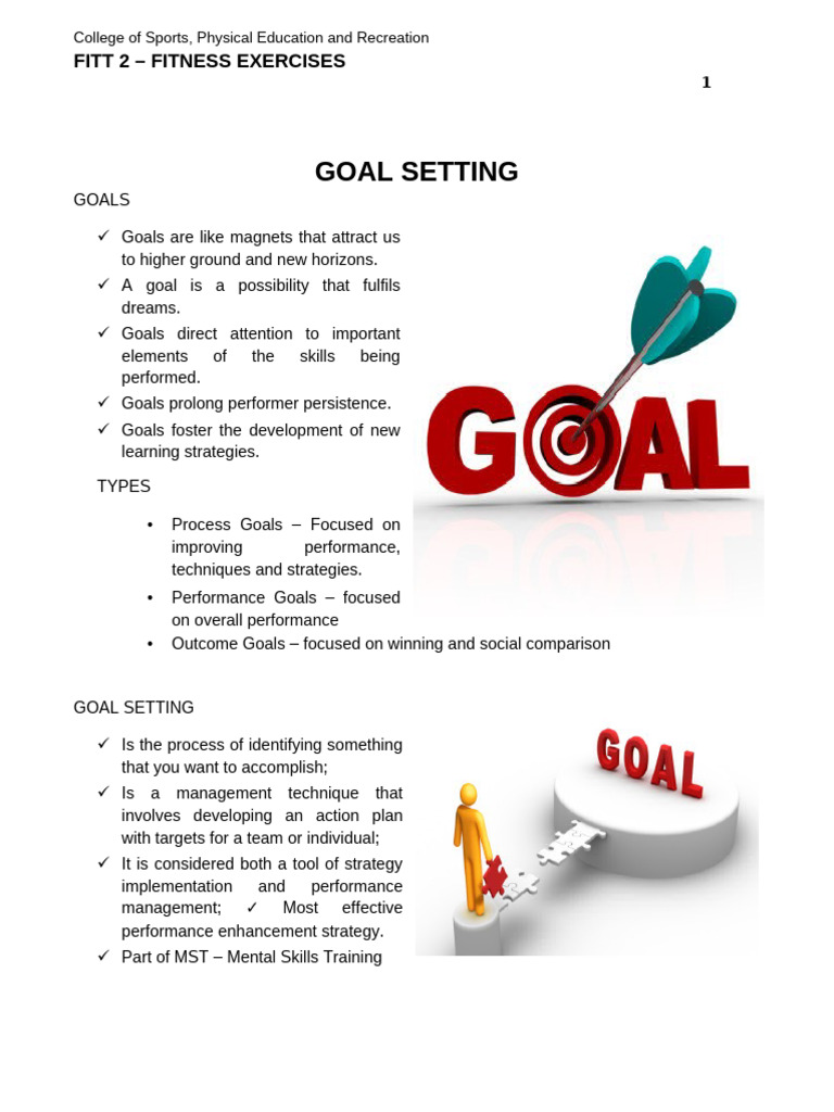 Effective Goal Setting in Fitness Training | PDF | Strength Training ...