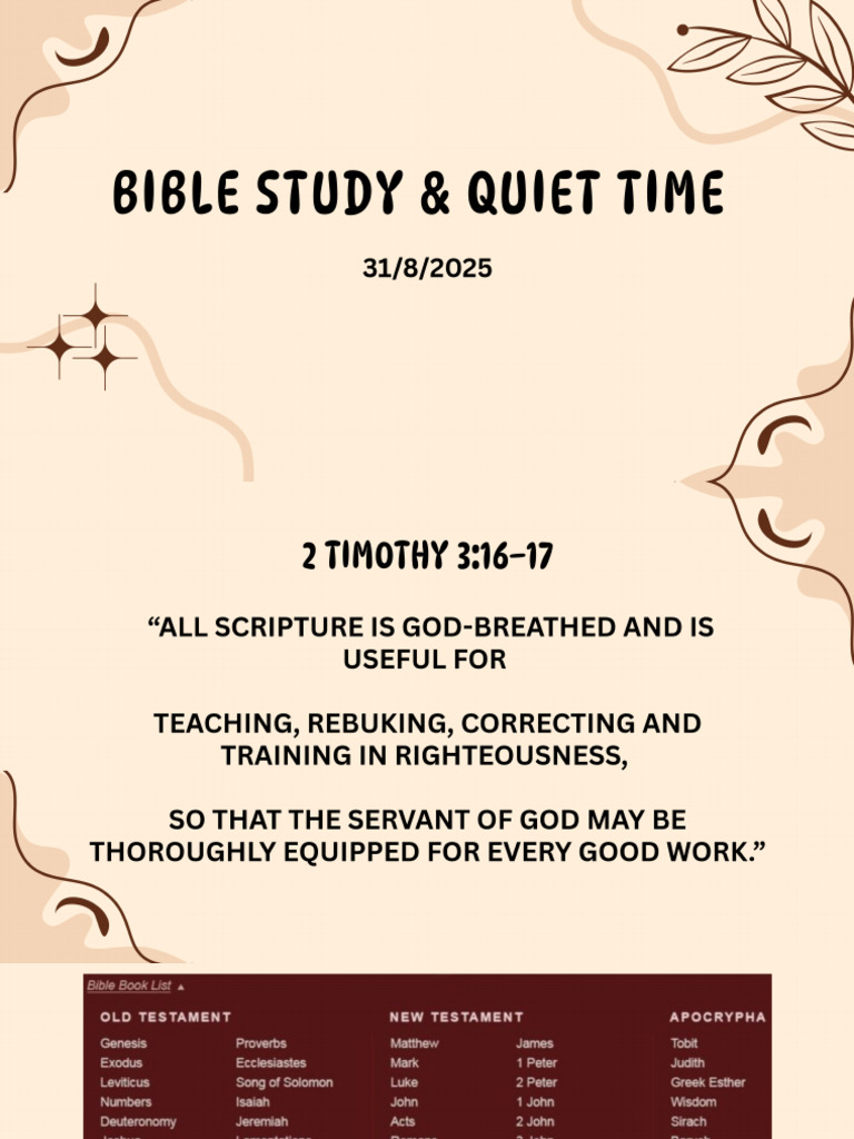 PC - 31825 - Bible Study and Quiet Time | PDF