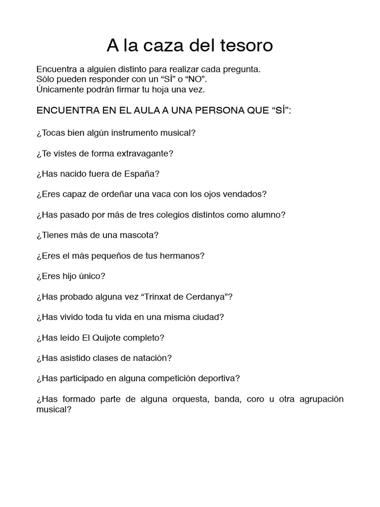 A La Caza Del Tesoro | PDF
