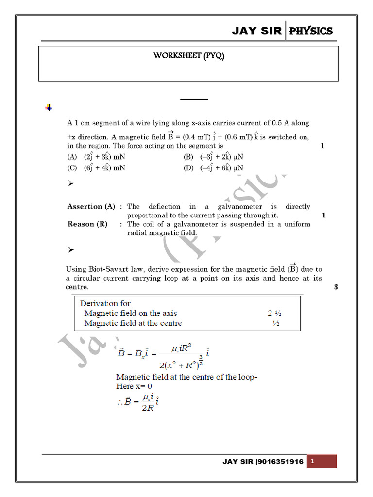 Ch-4 Pyq Worksheet | PDF