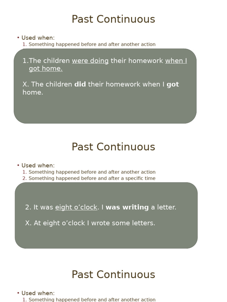 Understanding Past Continuous Tense | PDF | Grammatical Tense | Linguistics