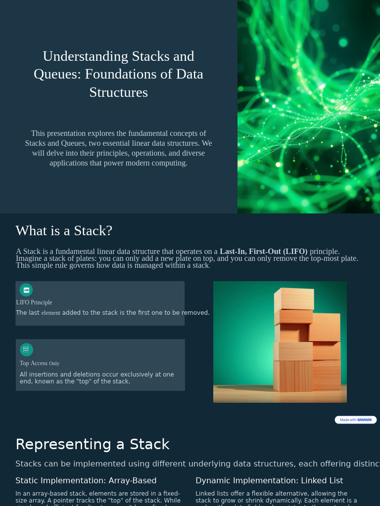 Understanding Stacks and Queues Foundations of Data Structures | PDF ...