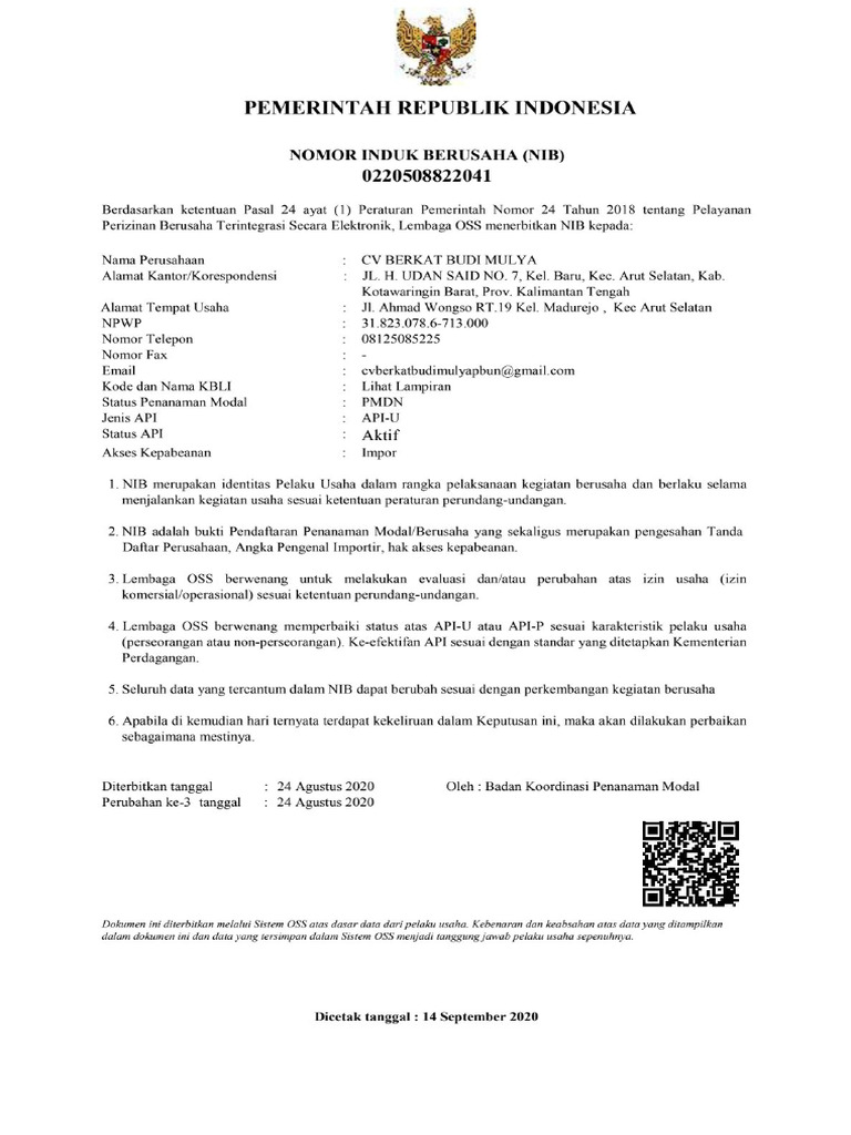 Contoh Izin Lokasi TARIF B1 PLN | PDF