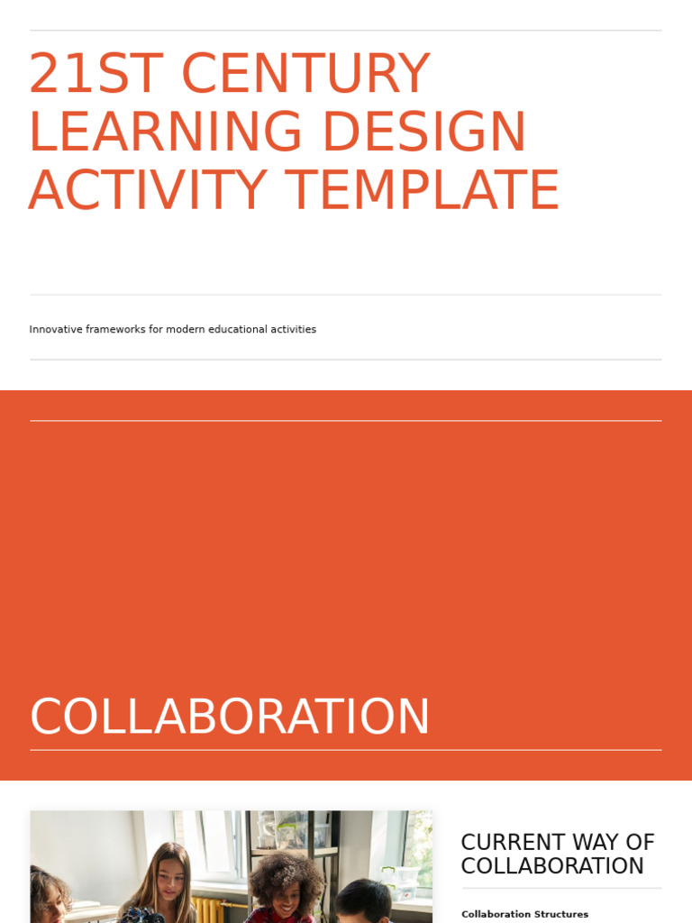 21st Century Learning Design Template | PDF | Collaboration | Learning