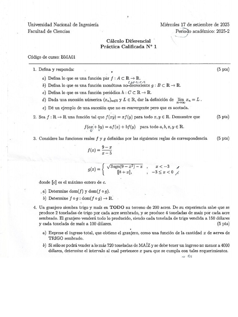 PC1 CÁLCULO | PDF