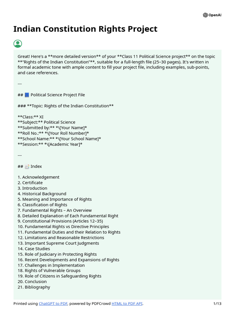 Indian Constitution Rights Overview | PDF | Universalism | Social Ethics