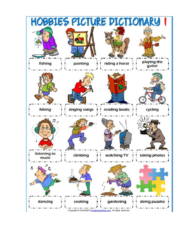 Hobbies For Primary Students | PDF