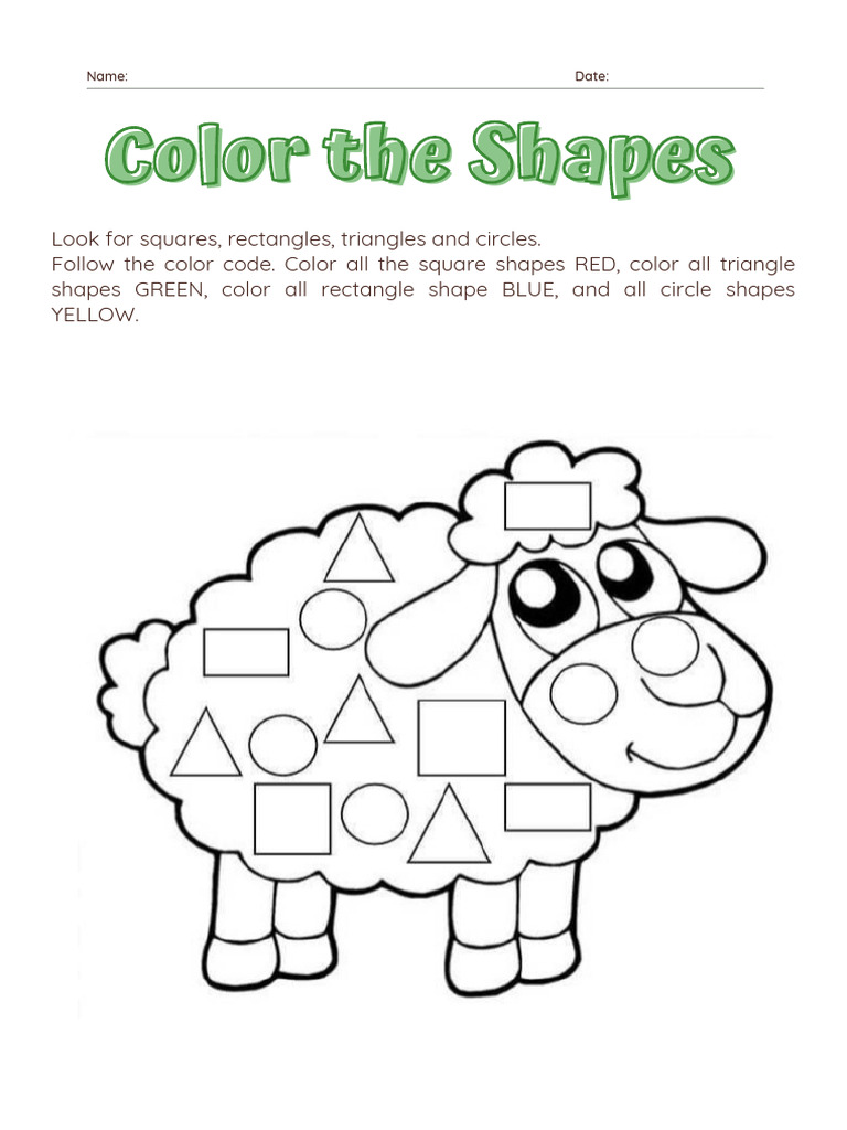 Color The Shapes Worksheet - 20250917 - 090134 - 0000 | PDF