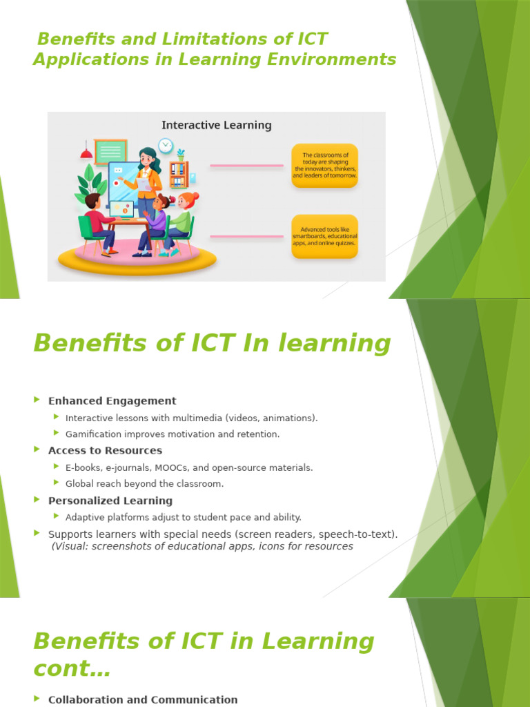 Benefits and Limitations of Ict Apps A | PDF | Educational Technology ...
