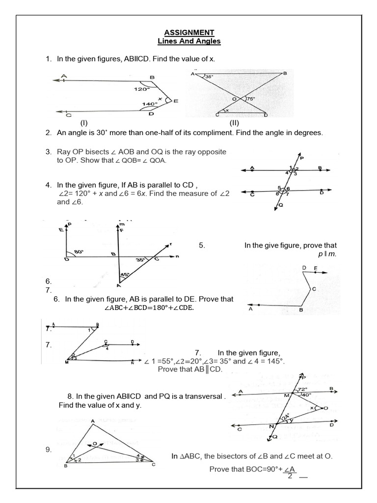 Line and Angles (IX) | PDF
