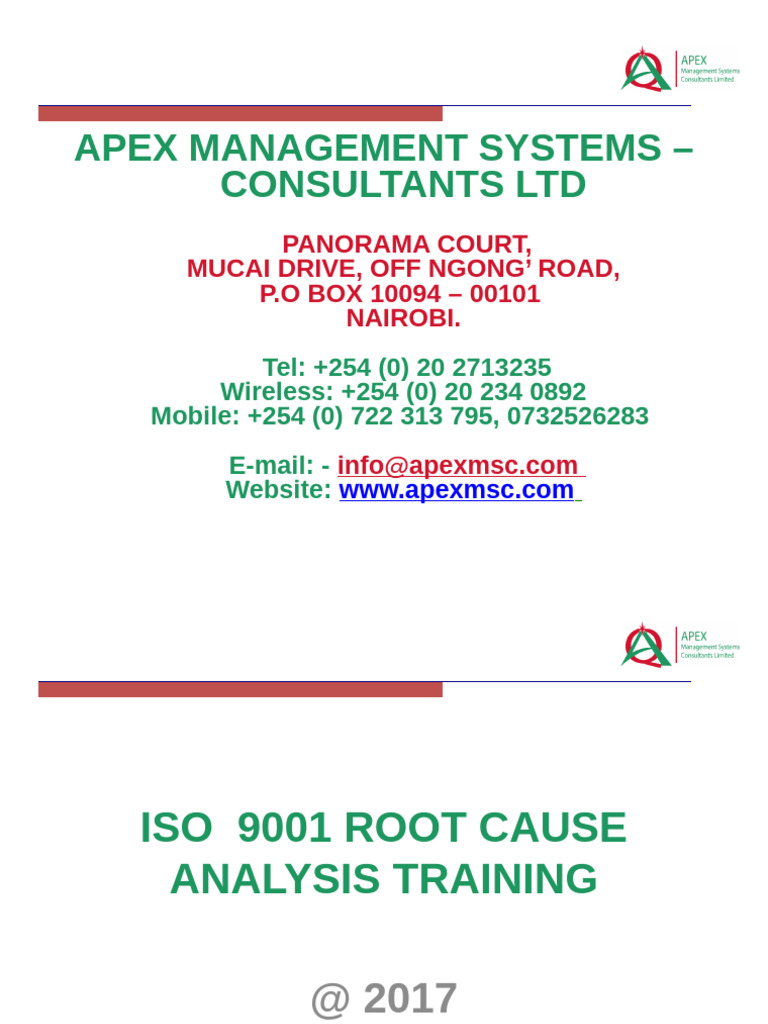 ISO 9001 Root Cause Analysis Training | PDF | Systems Thinking