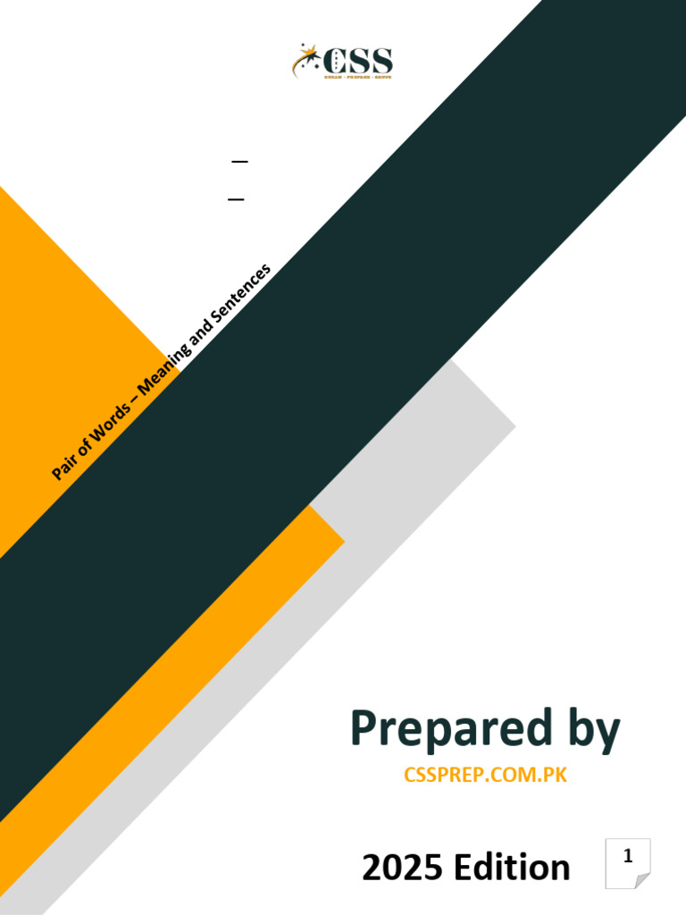 04 Sample English Pair of Words Paid | PDF