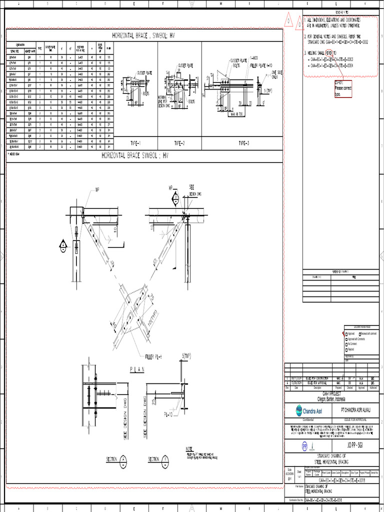 CAA BD 1 ED GEN CV STD E 0018 Standard Drawing of Steel Horizontal ...
