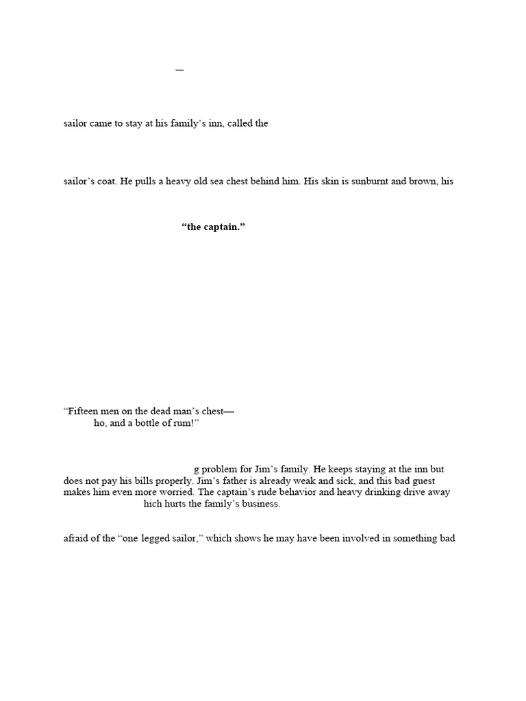 Treasure Island Chapter 1 Summary | PDF | Treasure Island