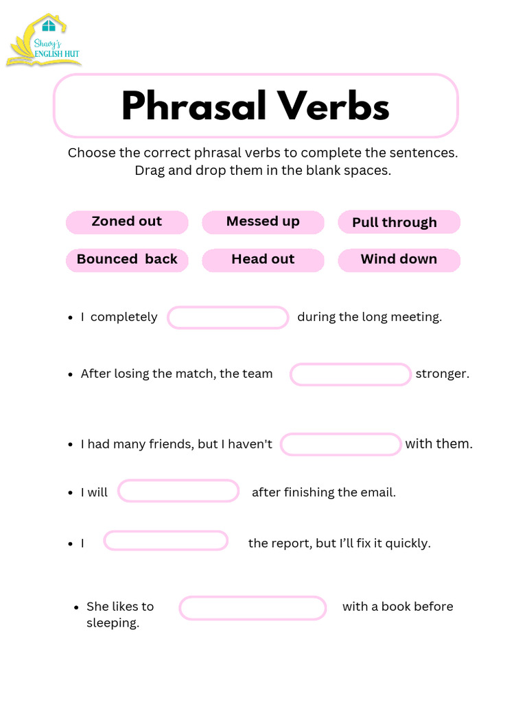 Phrasal Verbs Practice Exercise | PDF