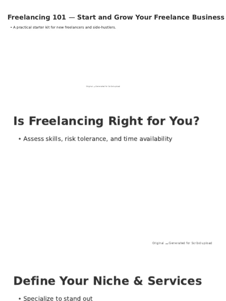 Freelance Presentation | PDF