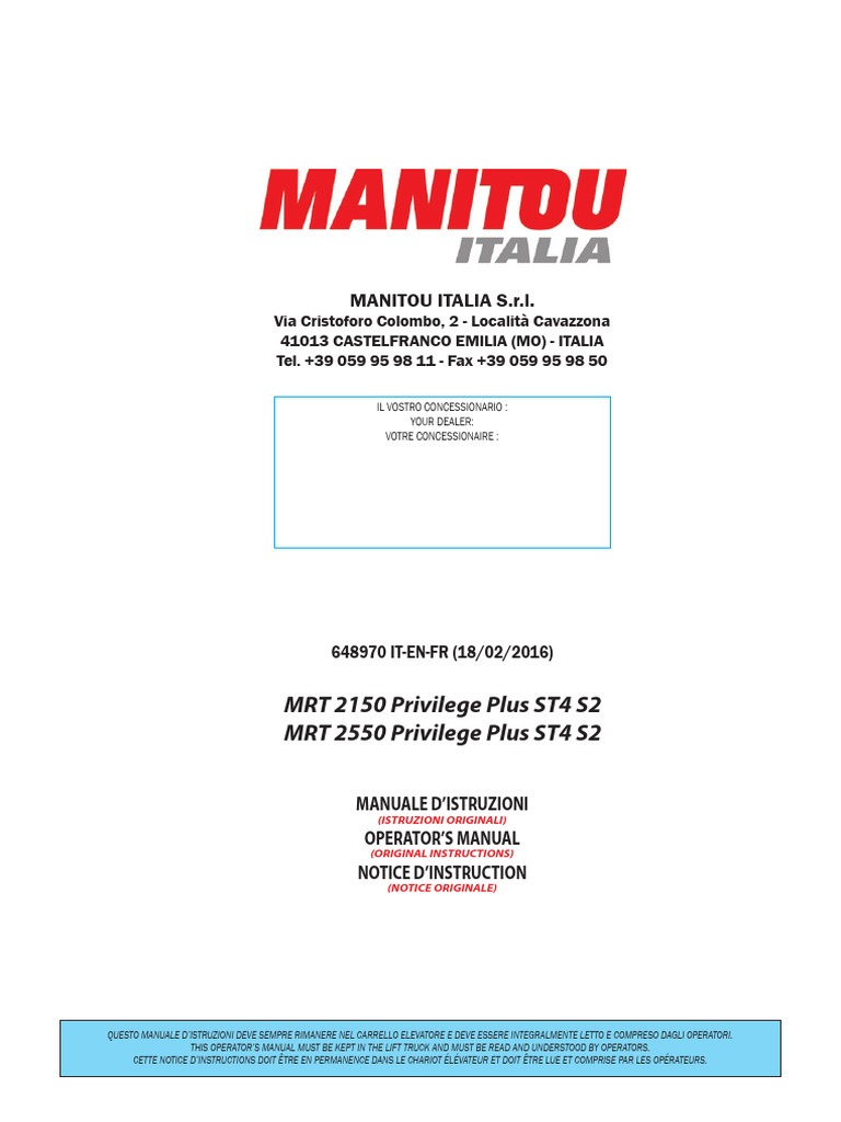 MRT 2150 Privilege Plus st4 s2 | PDF