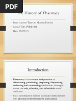 Timeline, History of Pharmacy | PDF | Pharmacy | Medicine
