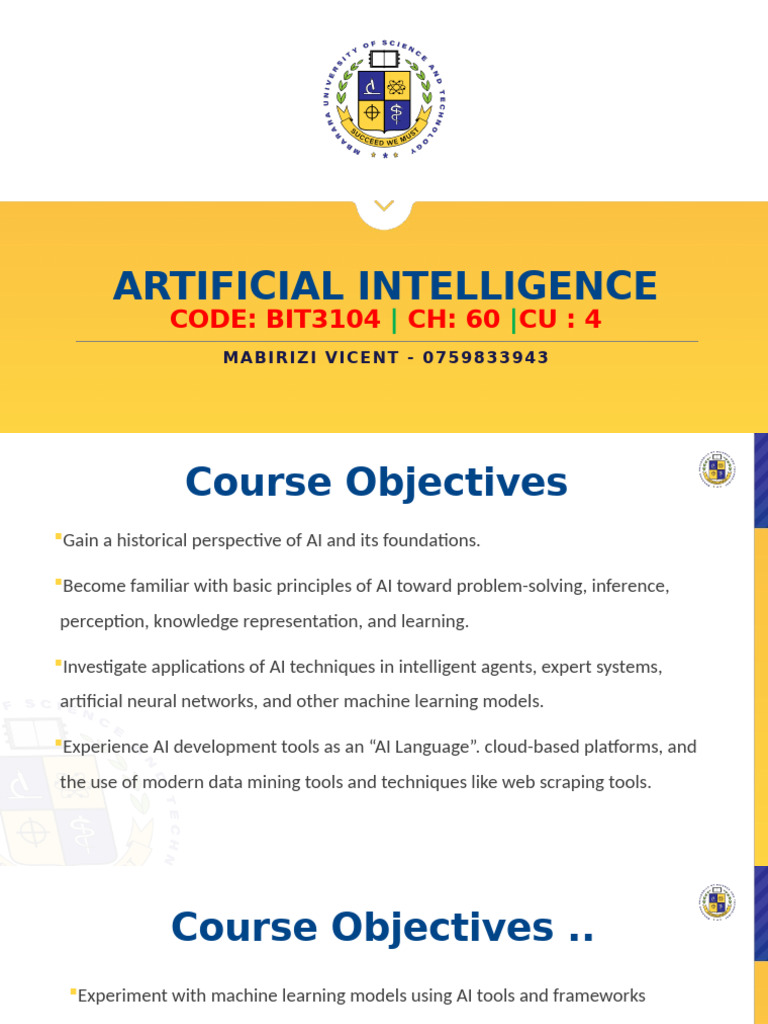 Lect 1 & 2 - Introduction To AI | PDF | Artificial Intelligence | Intelligence (AI) & Semantics