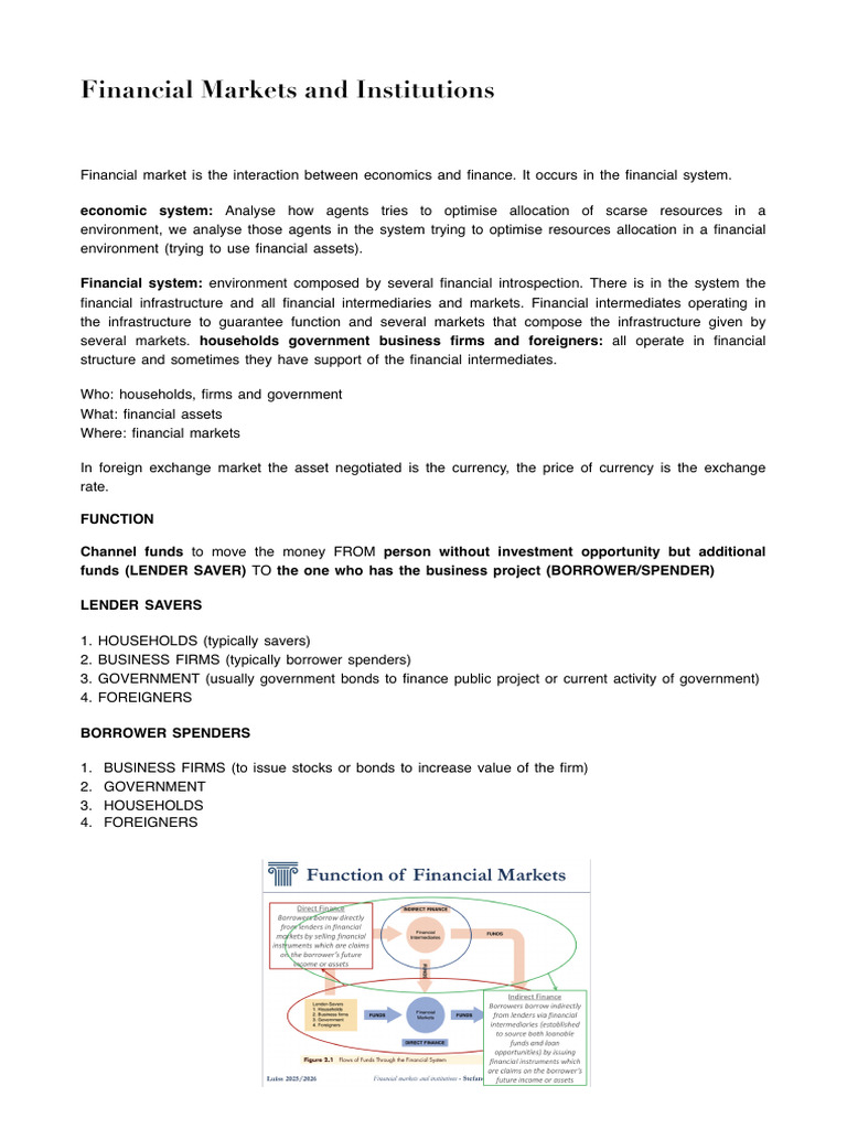 Understanding Financial Markets and Institutions | PDF | Foreign ...