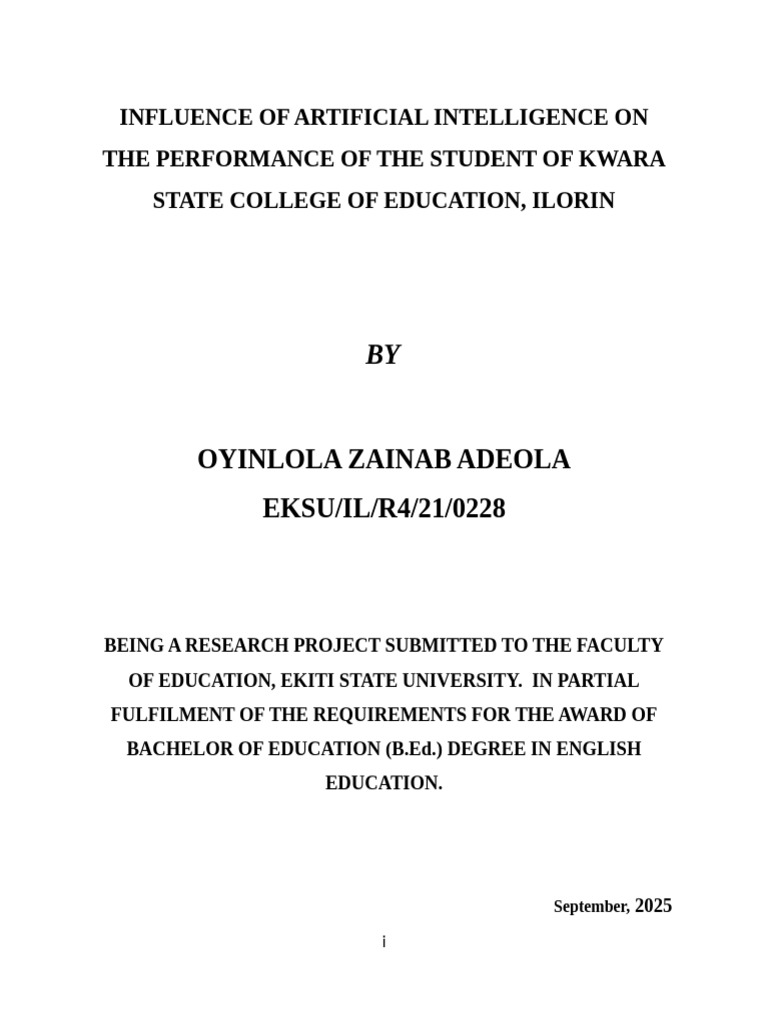 Zainab Project Artificial Intelligence | PDF | Artificial Intelligence | Intelligence (AI ...