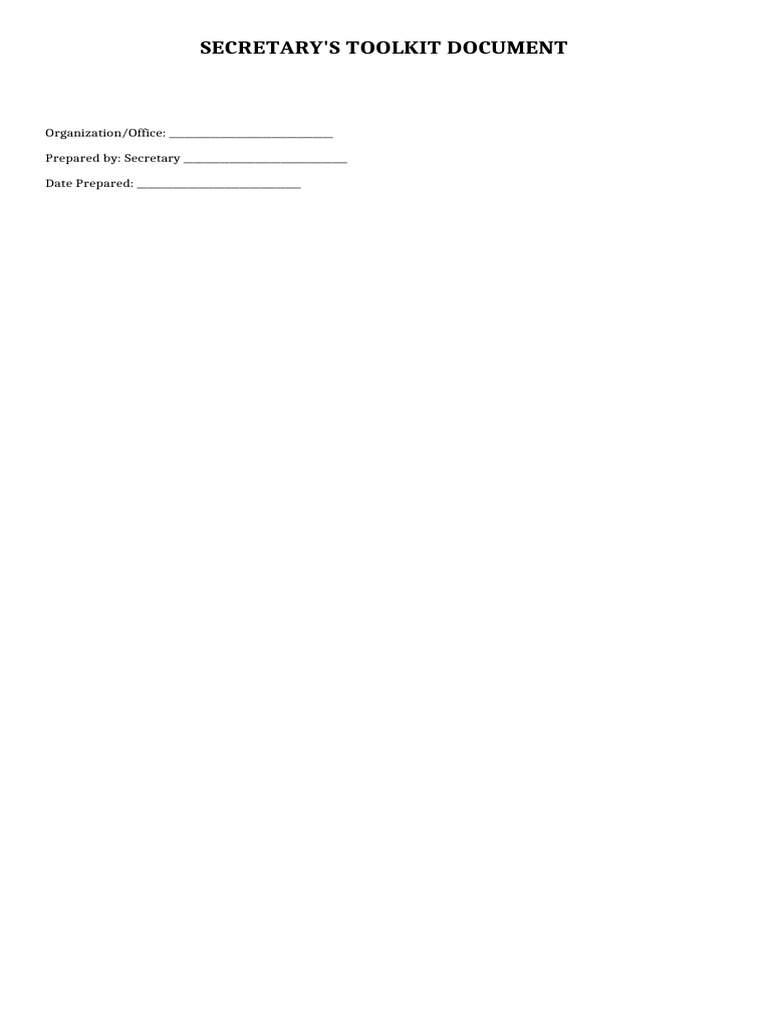 Essential Secretary Toolkit Templates | PDF | Chess Theory | Chess