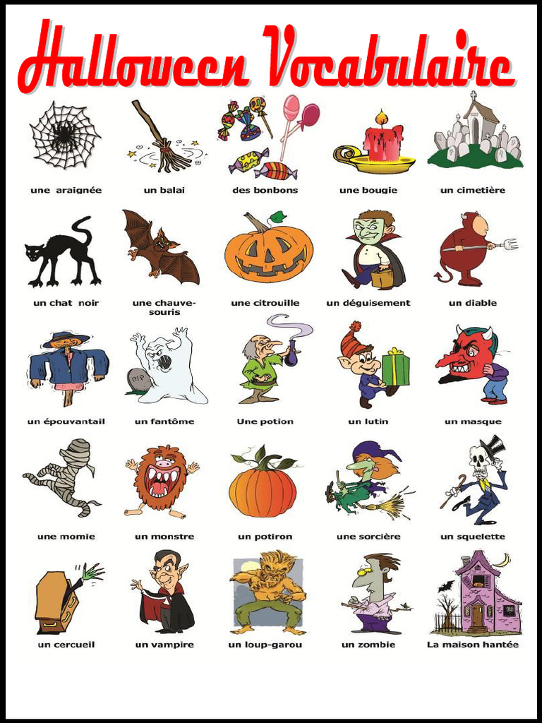 Halloween Vocabulaire Dictionnaire Visuel 11496 | PDF