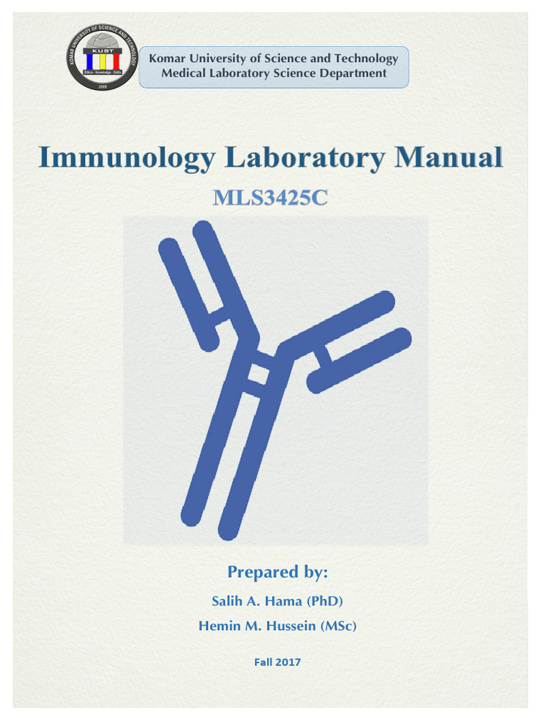 Immunology Lab Manual Overview | PDF | White Blood Cell | Clinical ...