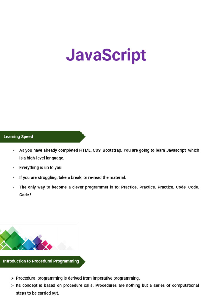 Javascript MD - Phase I | PDF | Computer Programming | Html
