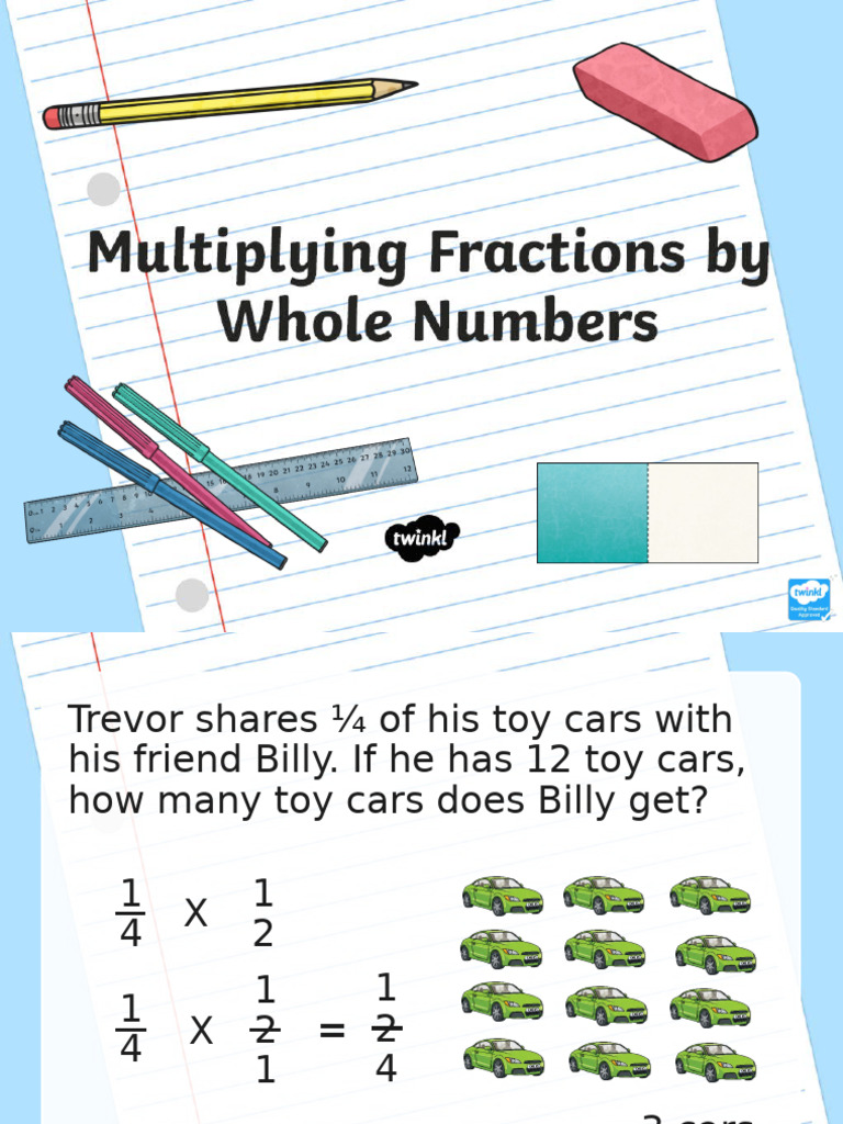 US2 M 171 Multiplying Fractions by Whole Numbers PowerPoint Ver 8 | PDF